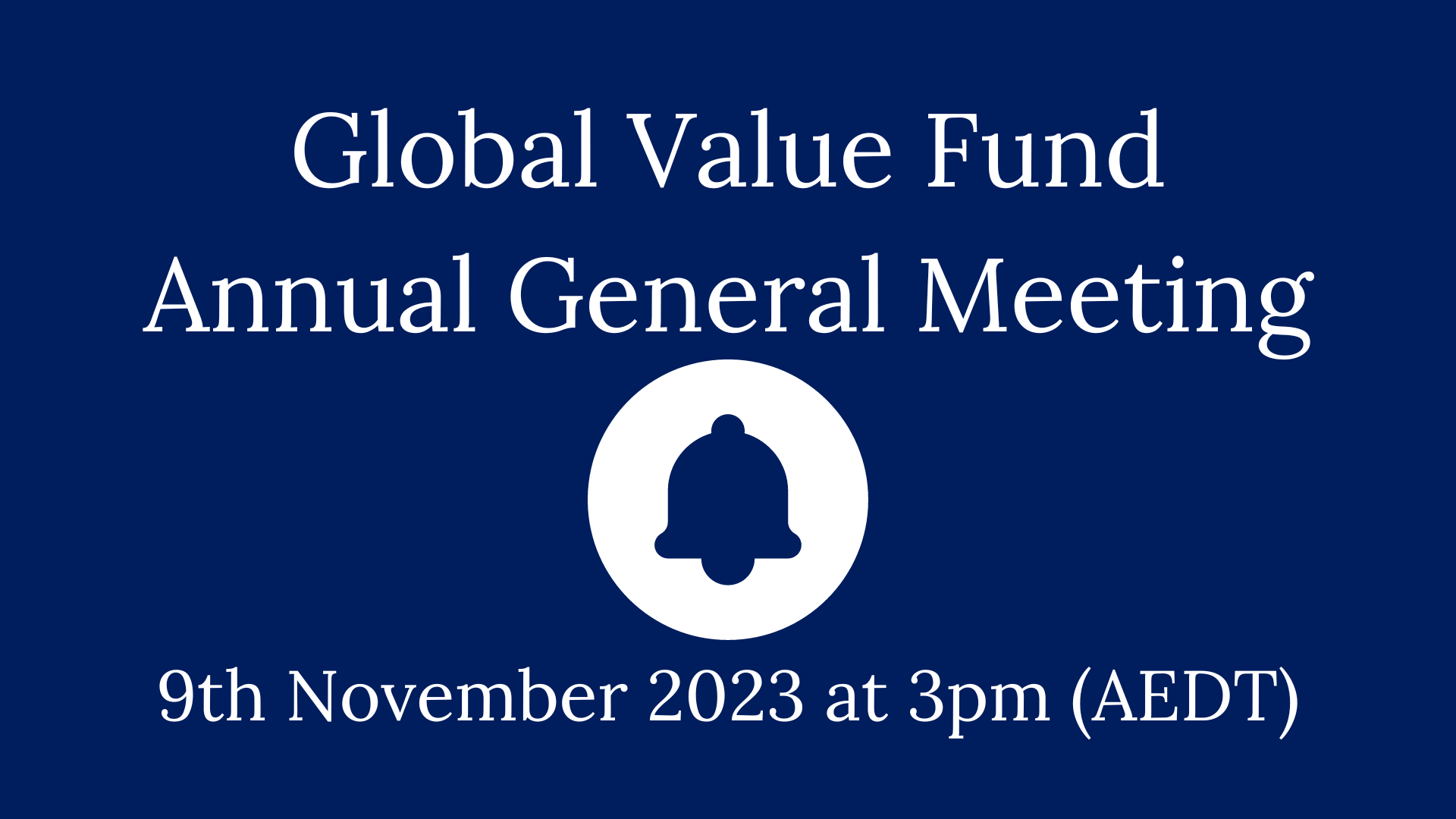Schedule — Global Value Fund