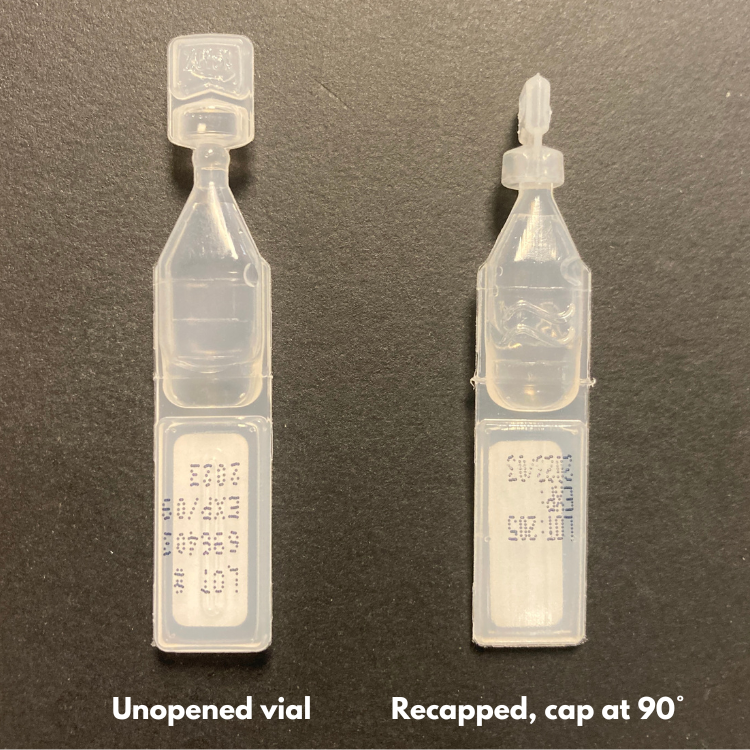 Recapping Single Use Eye Drop Vials — Dry Eye Zone