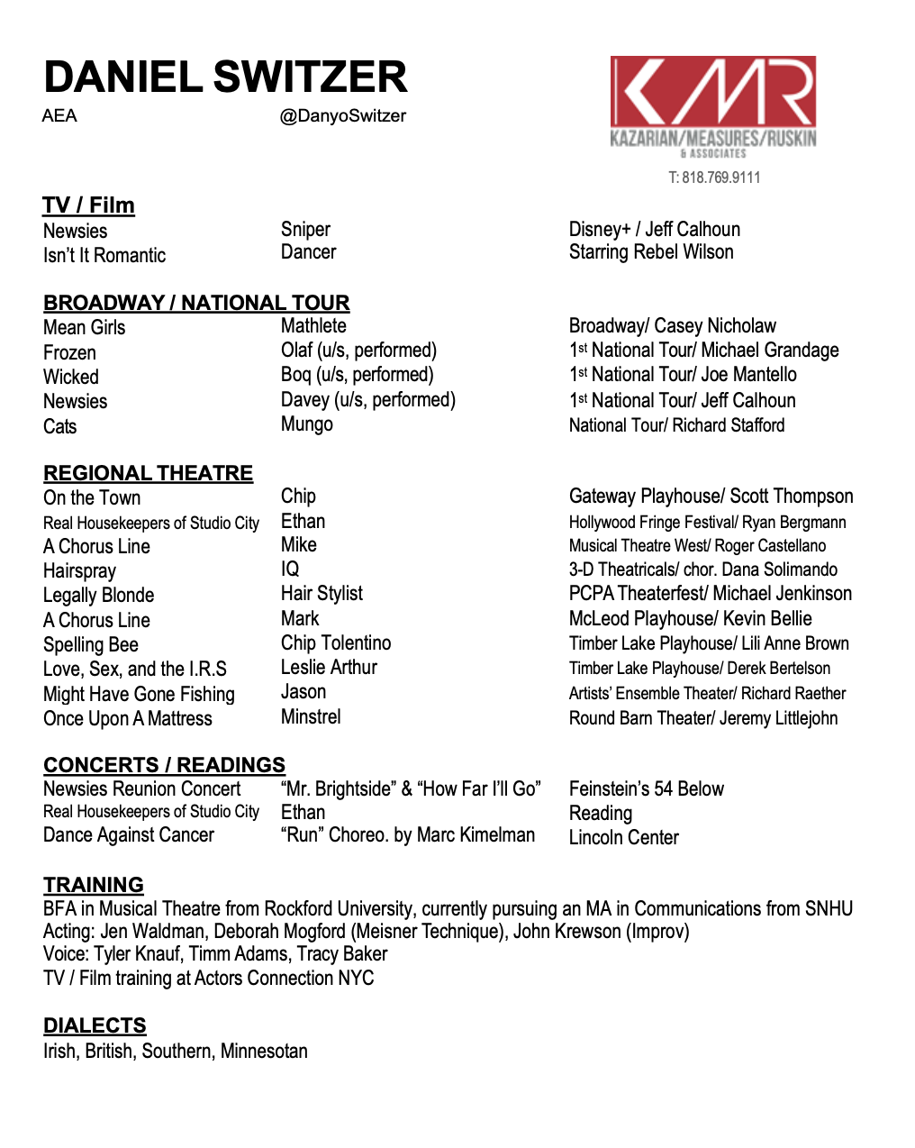 Performance — Daniel Switzer