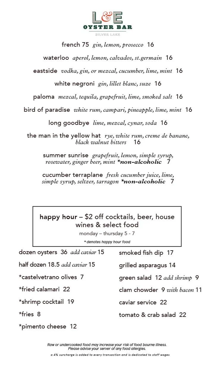 L & E Oyster Bar