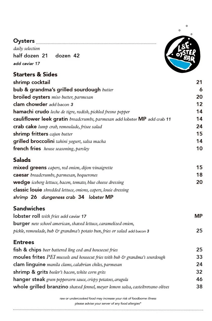 L & E Oyster Bar
