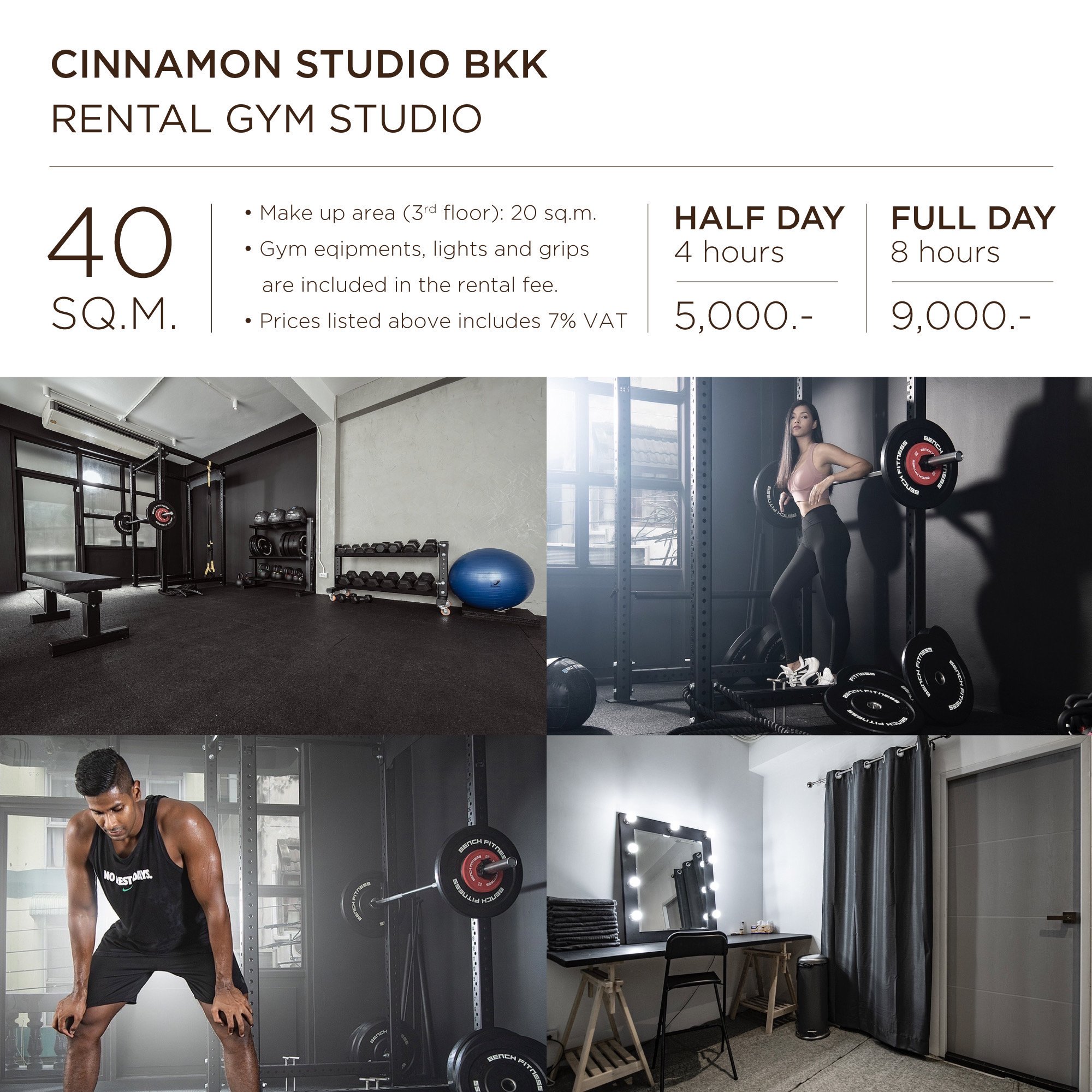 our packages — Cinnamon Studio Bangkok