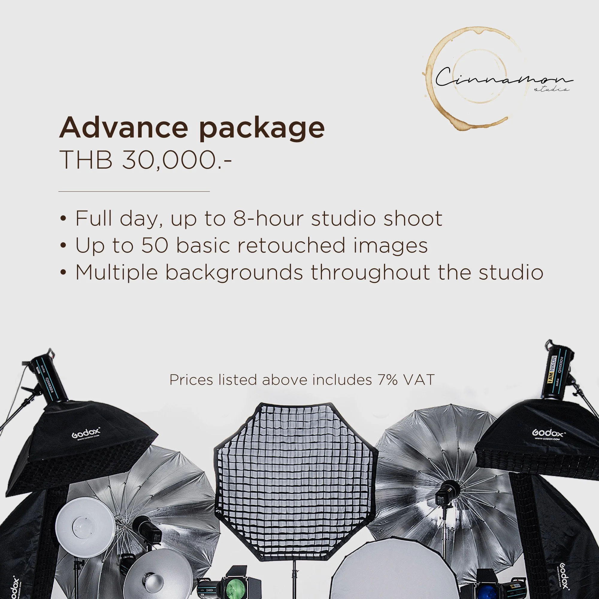 our packages — Cinnamon Studio Bangkok