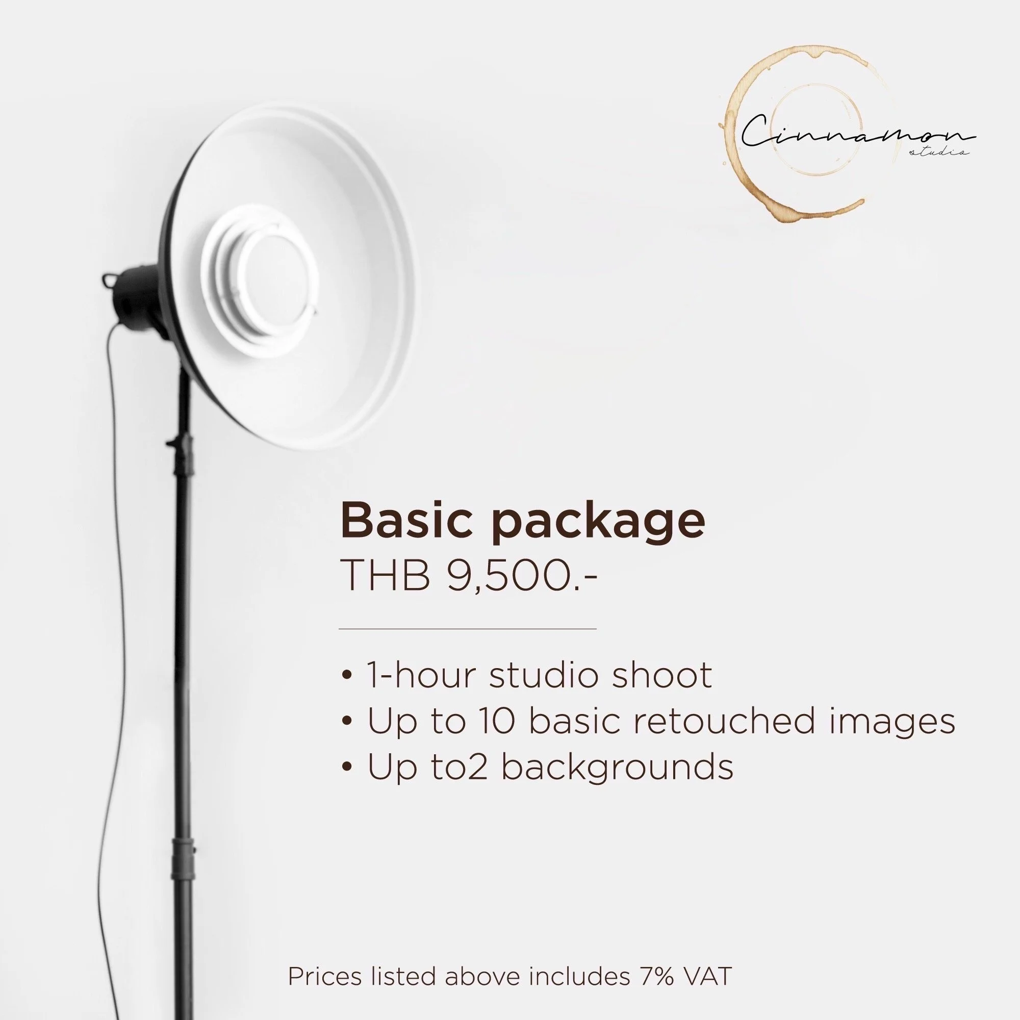 our packages — Cinnamon Studio Bangkok