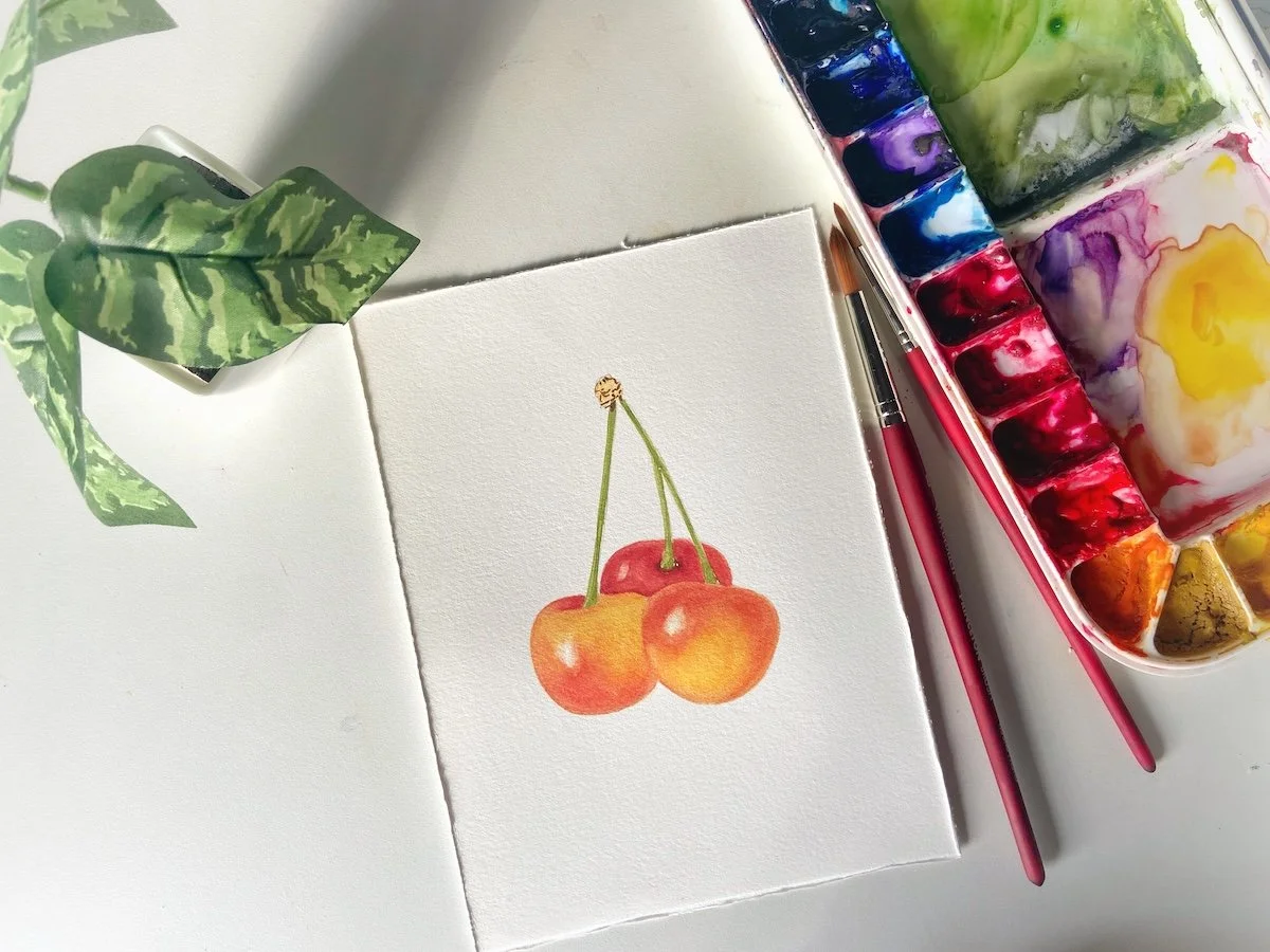 Painting Realistic Cherries in Watercolor – Step by Step — Blog ...