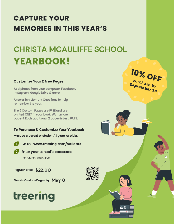 CMS Yearbook — Christa McAuliffe School PTO