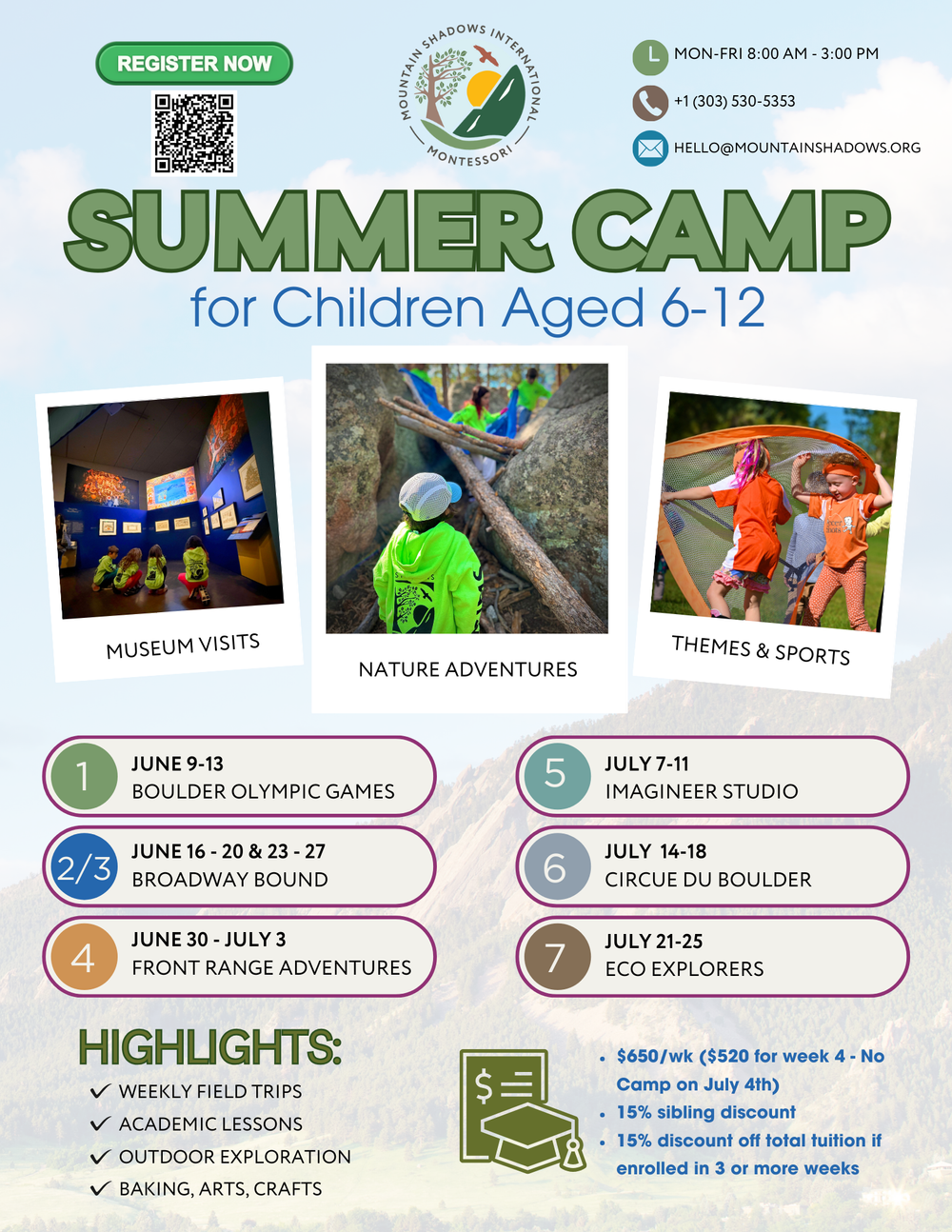Summer Camp in Boulder, Colorado — Mountain Shadows International ...