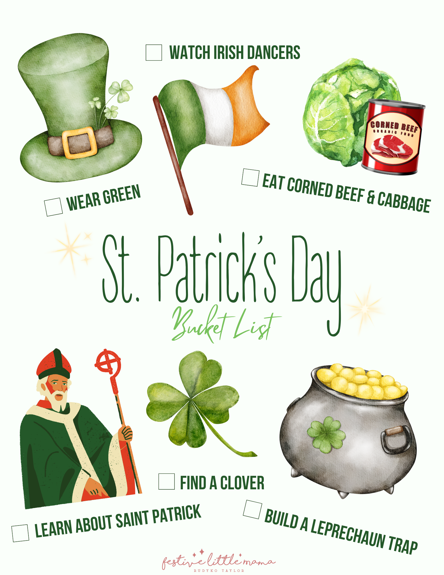 Free St. Patrick’s Day Bucket List — Festive Little Mama | Rudyko Taylor