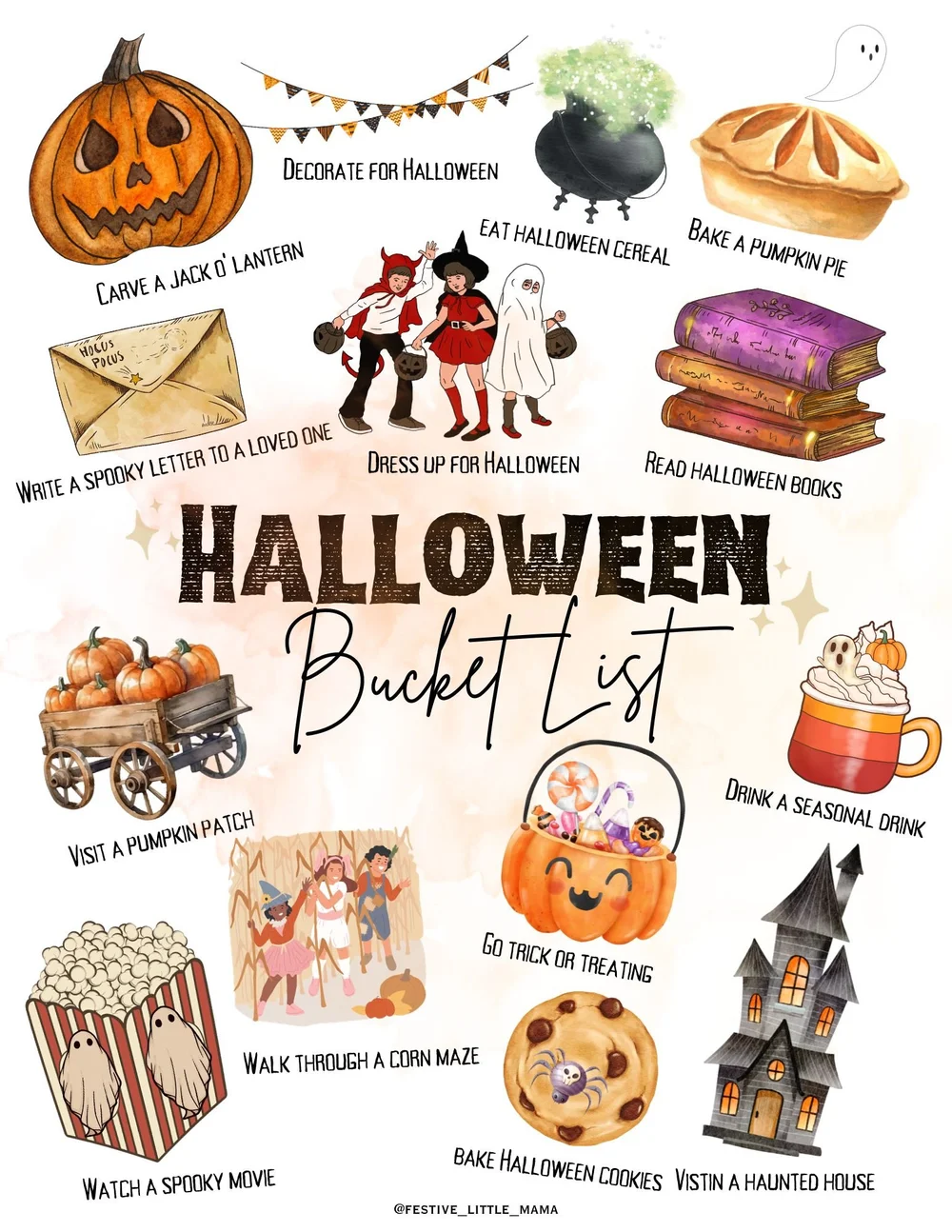 Free Halloween Bucket List Printable — Festive Little Mama | Rudyko Taylor