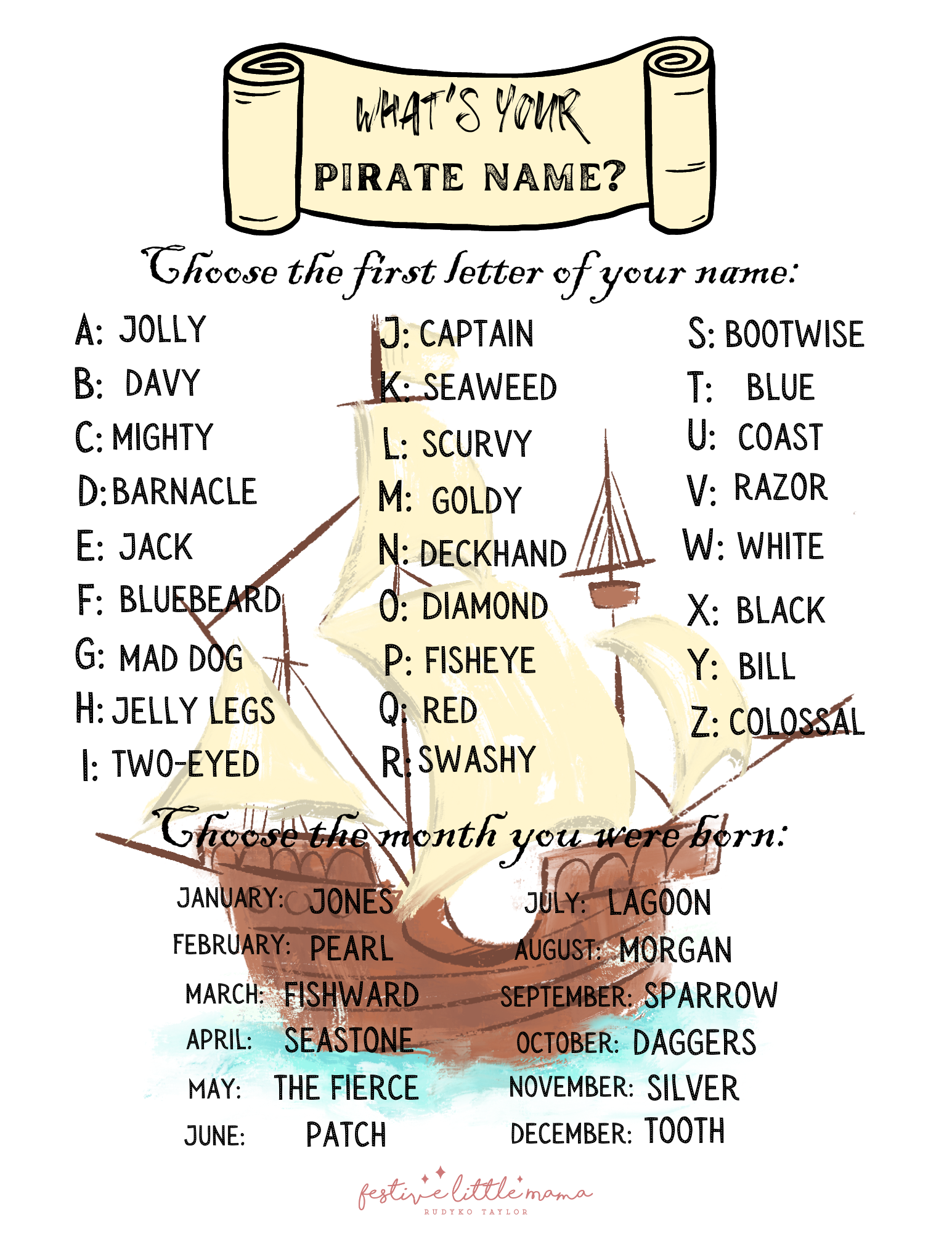 Treasure Island Book Club w/ Free Printables — Festive Little Mama ...