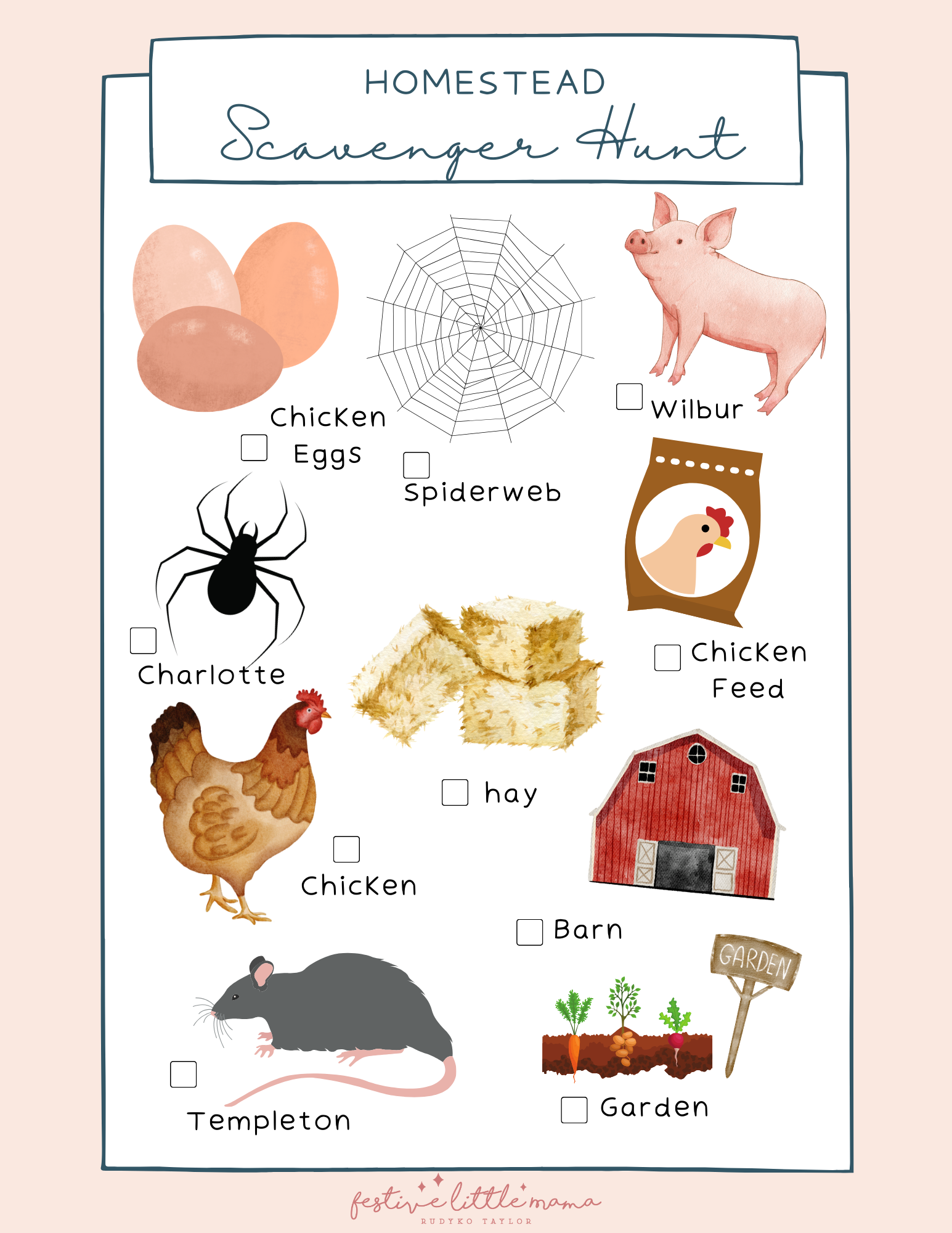 Charlotte’s Web Book Club w/ Free Printables — Festive Little Mama ...