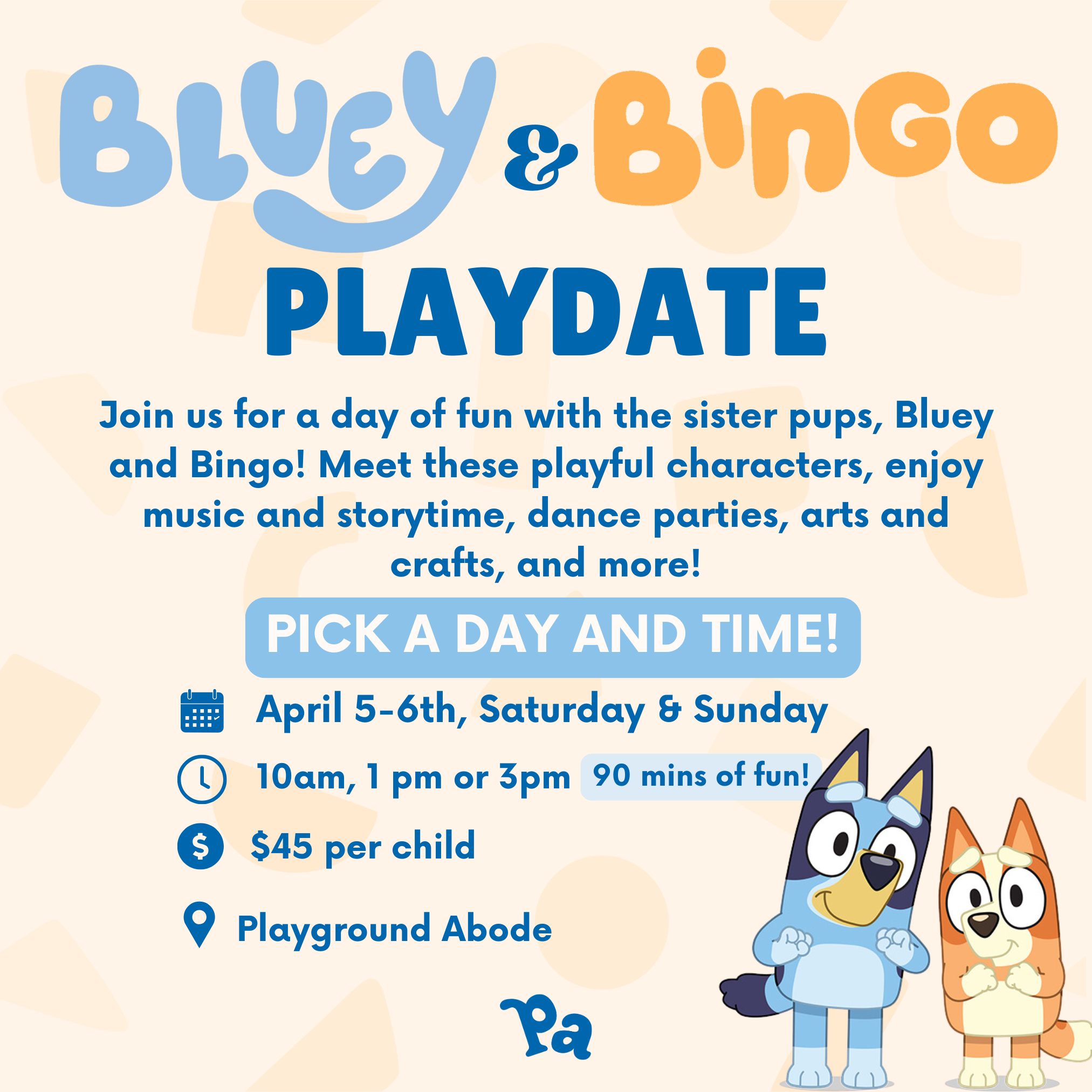 Classes & Events — Playground Abode