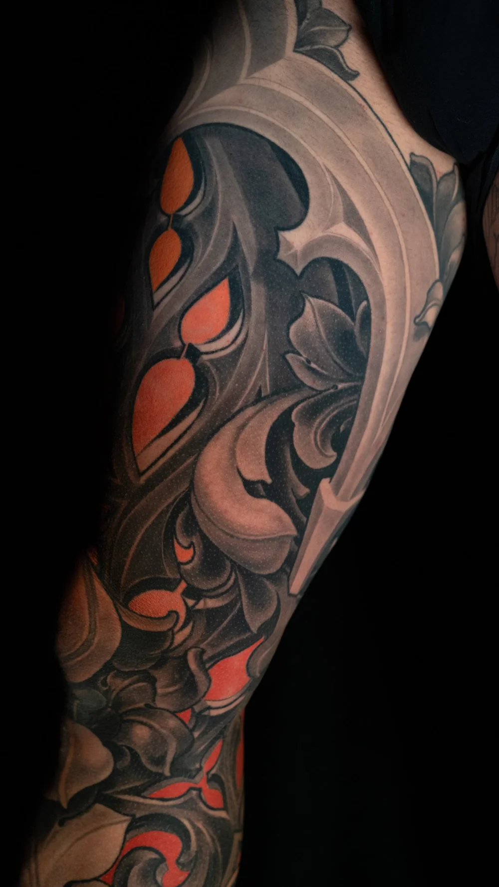 Gothic Leg Sleeve — Ink & Dagger Tattoo