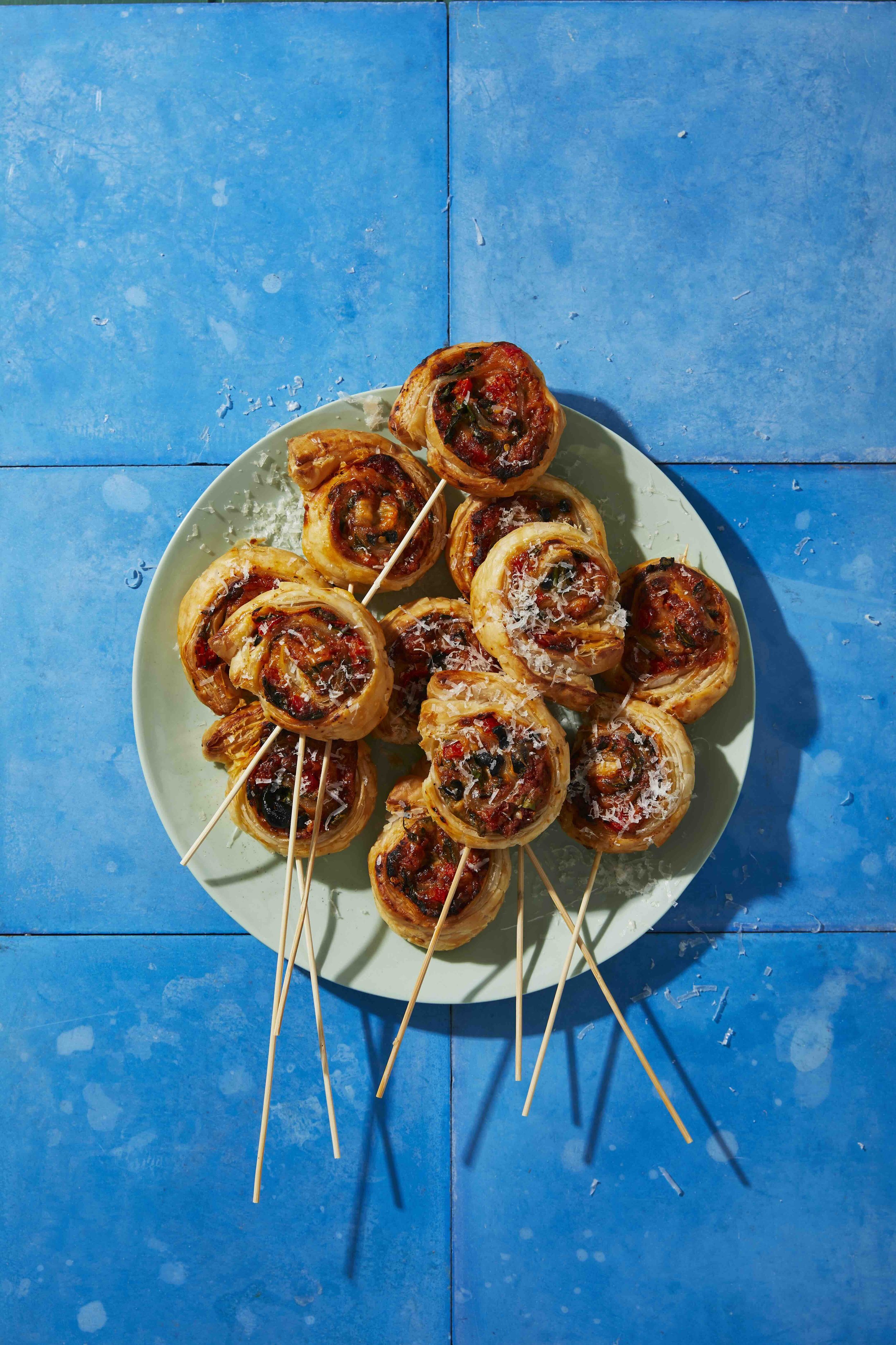 Puff pastry pizza pinwheels — Lazy Sunday Club