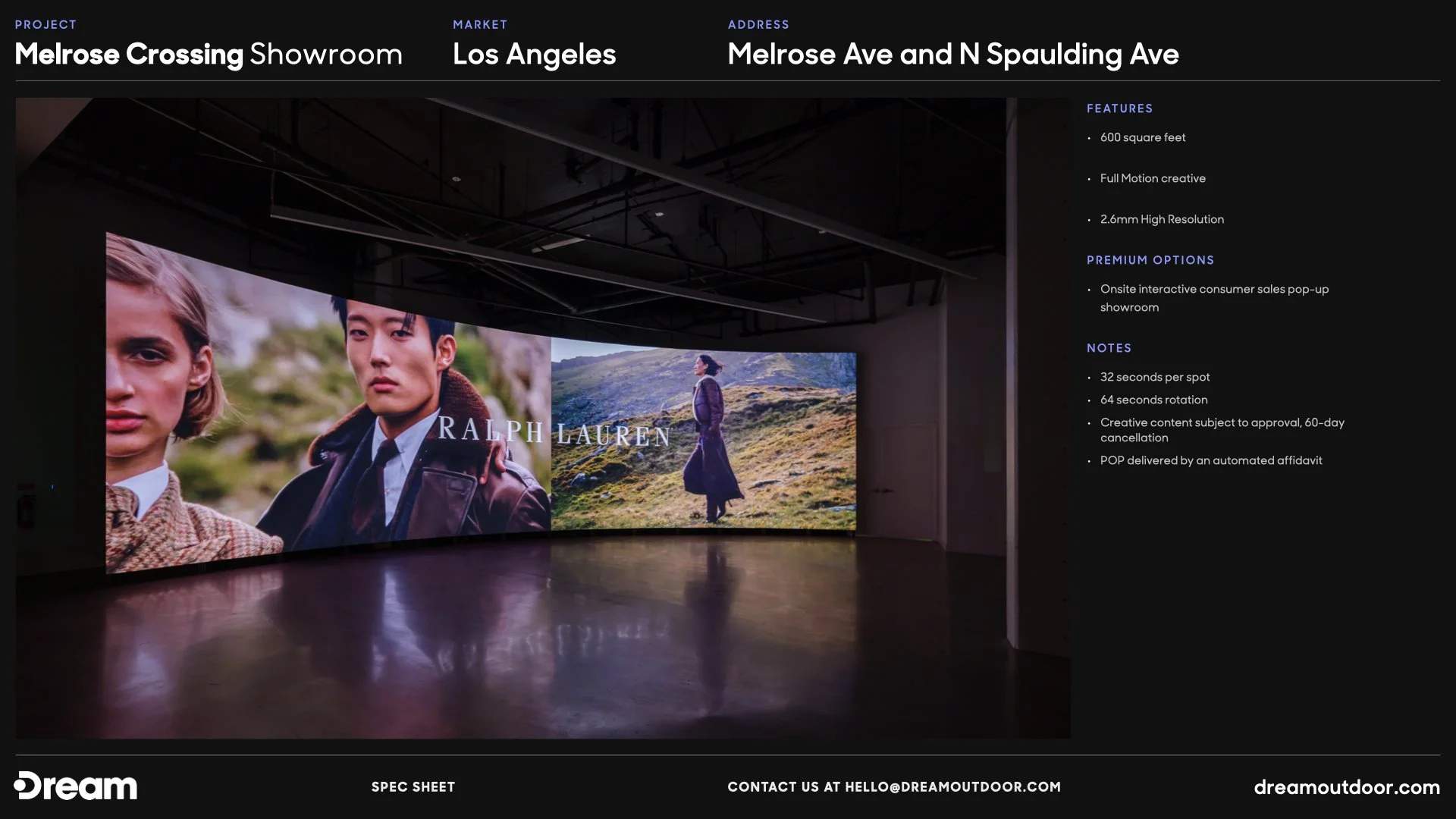 Melrose Crossing - Spec Sheet — Dream