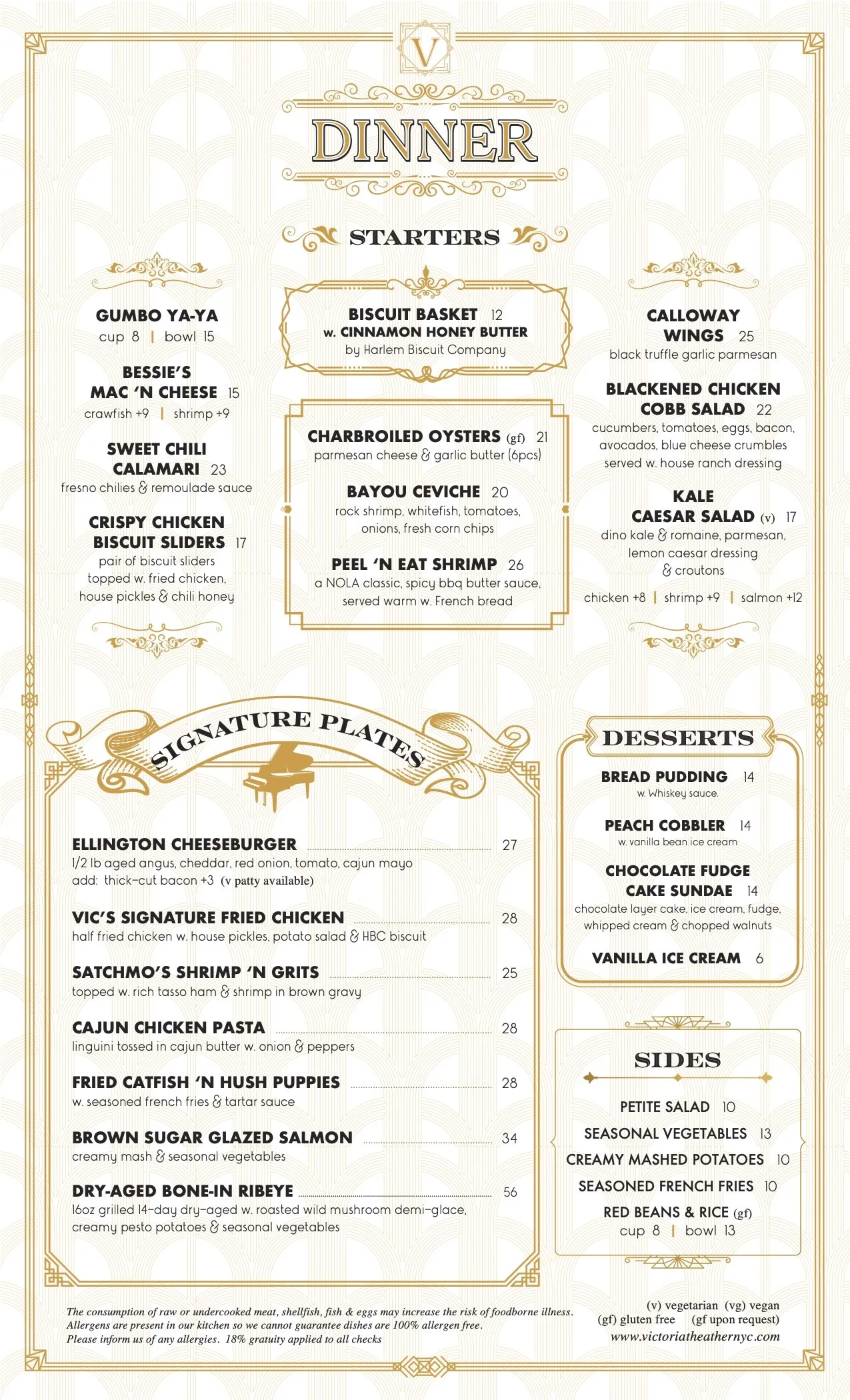 Menu 1 — THE VICTORIA