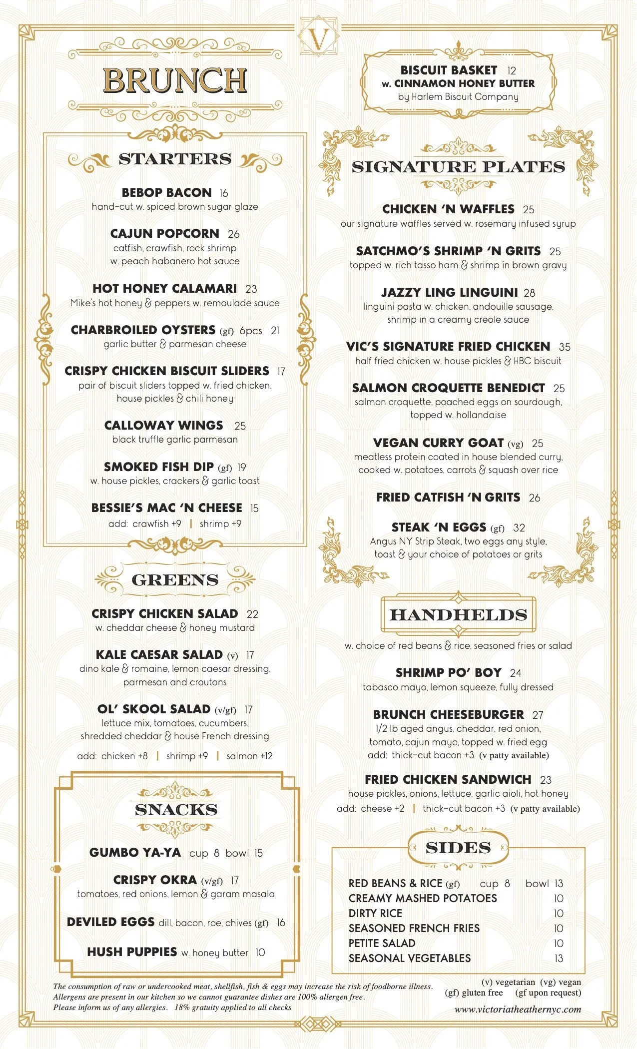 Menu 1 — THE VICTORIA