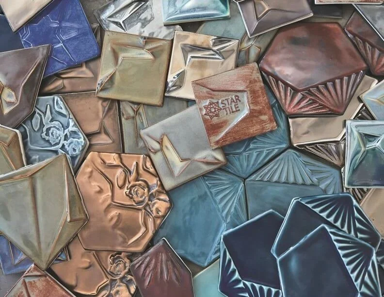 Handmade Luxury Tile - Star Tile - Custom, Artistic Tile Made in California