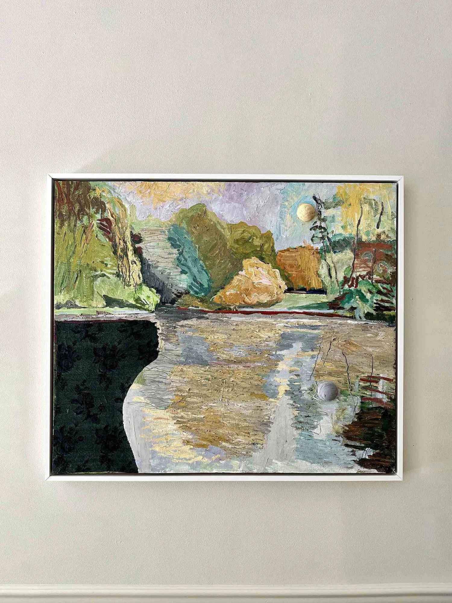 Lars Ly IN FREDERIKSBERG GARDEN II Gestural Landscape Painting Danish ...