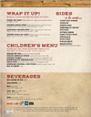Menu — Tempesta's Restaurant