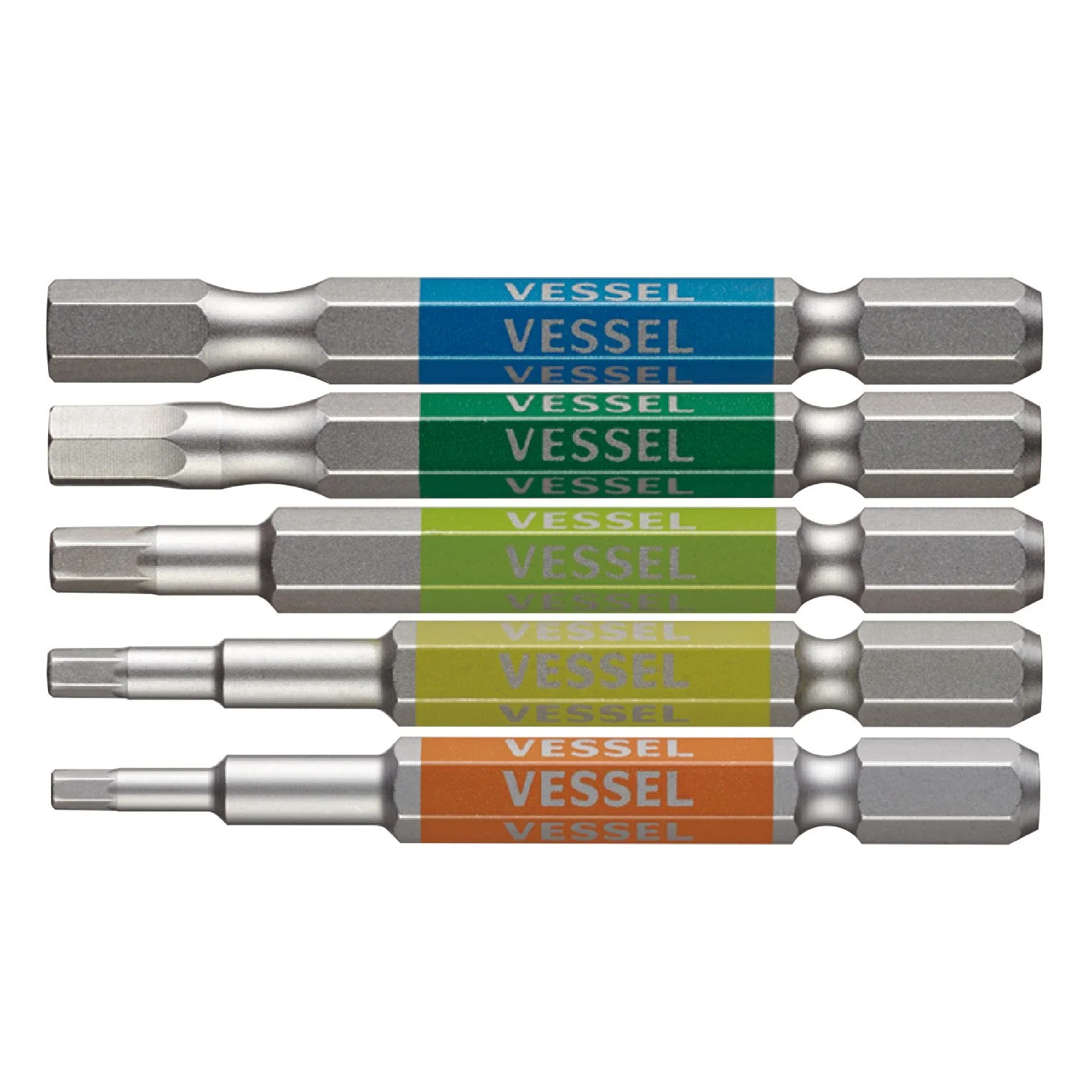 Vessel GS5P-31 GO-SAI Hex Bit 5-Piece Set 65mm — PLIMEX Australia
