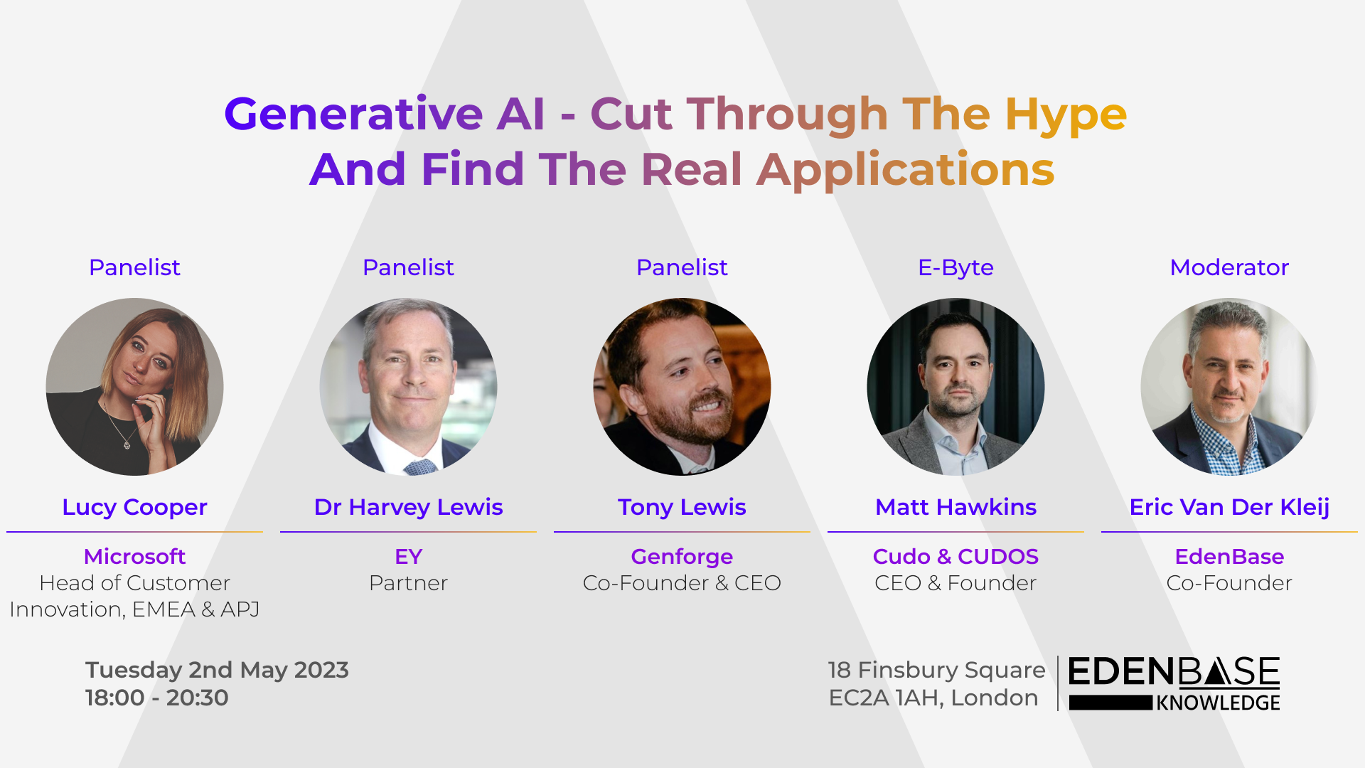 EdenBase Learning Circle: Generative AI - Cut through the Hype and Find the Real Applications ...