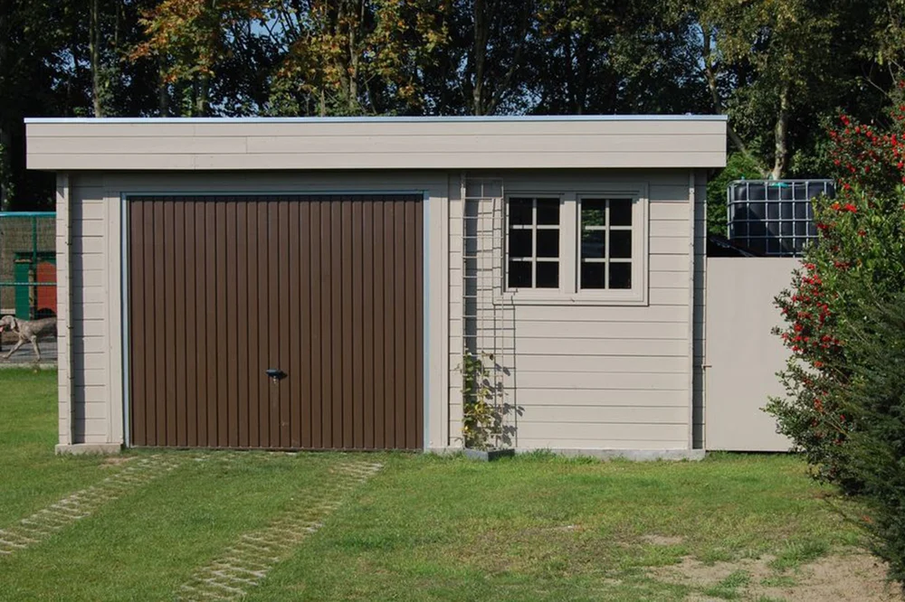 Moderna Flat Roof Garage - Log Cabins - Garages — Keops