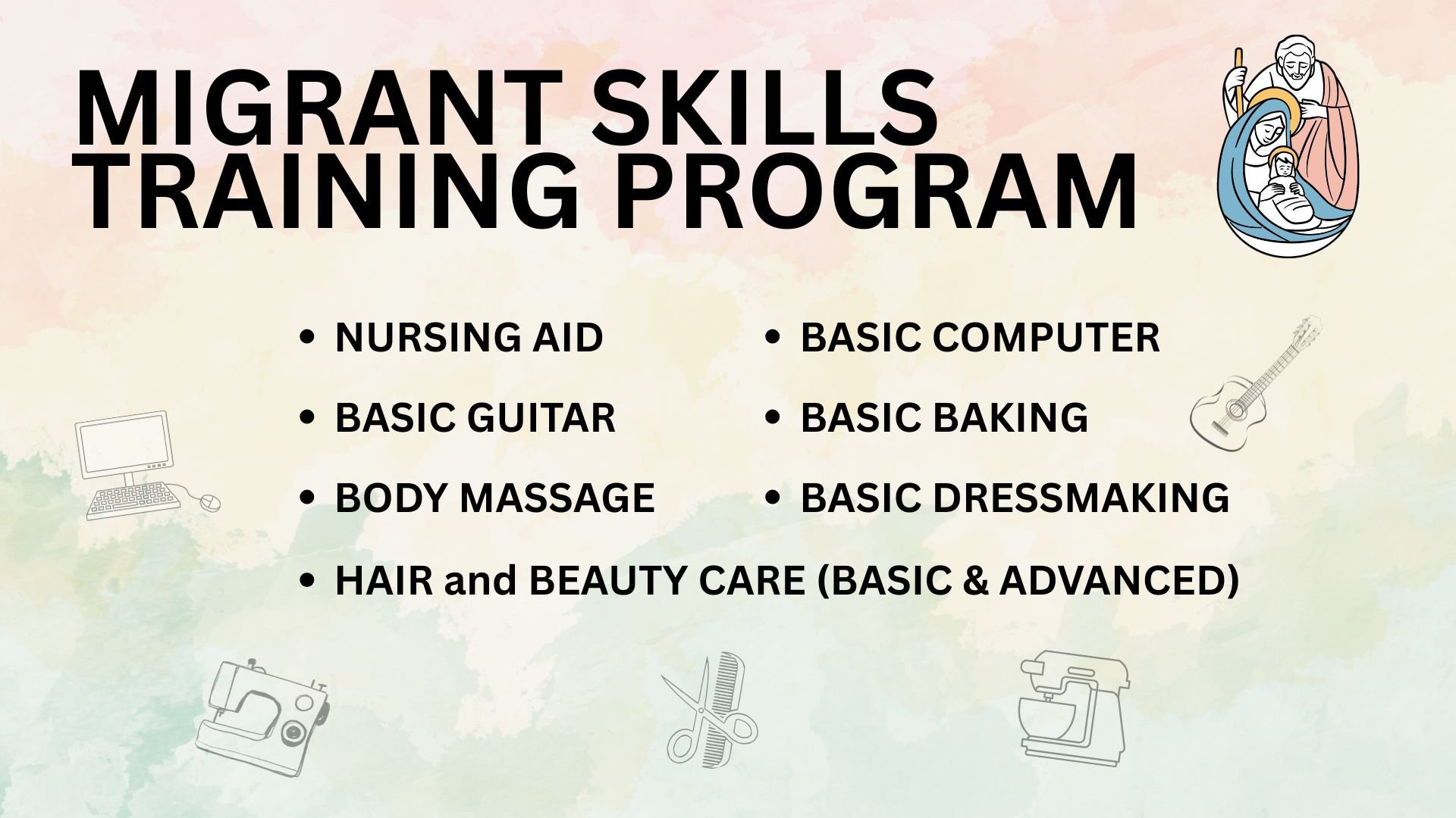 Migrant Skills Training Program — Church of the Holy Family