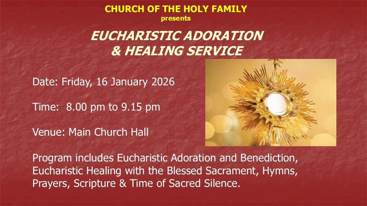 Eucharistic Adoration & Healing Prayer Service — Church of the Holy Family