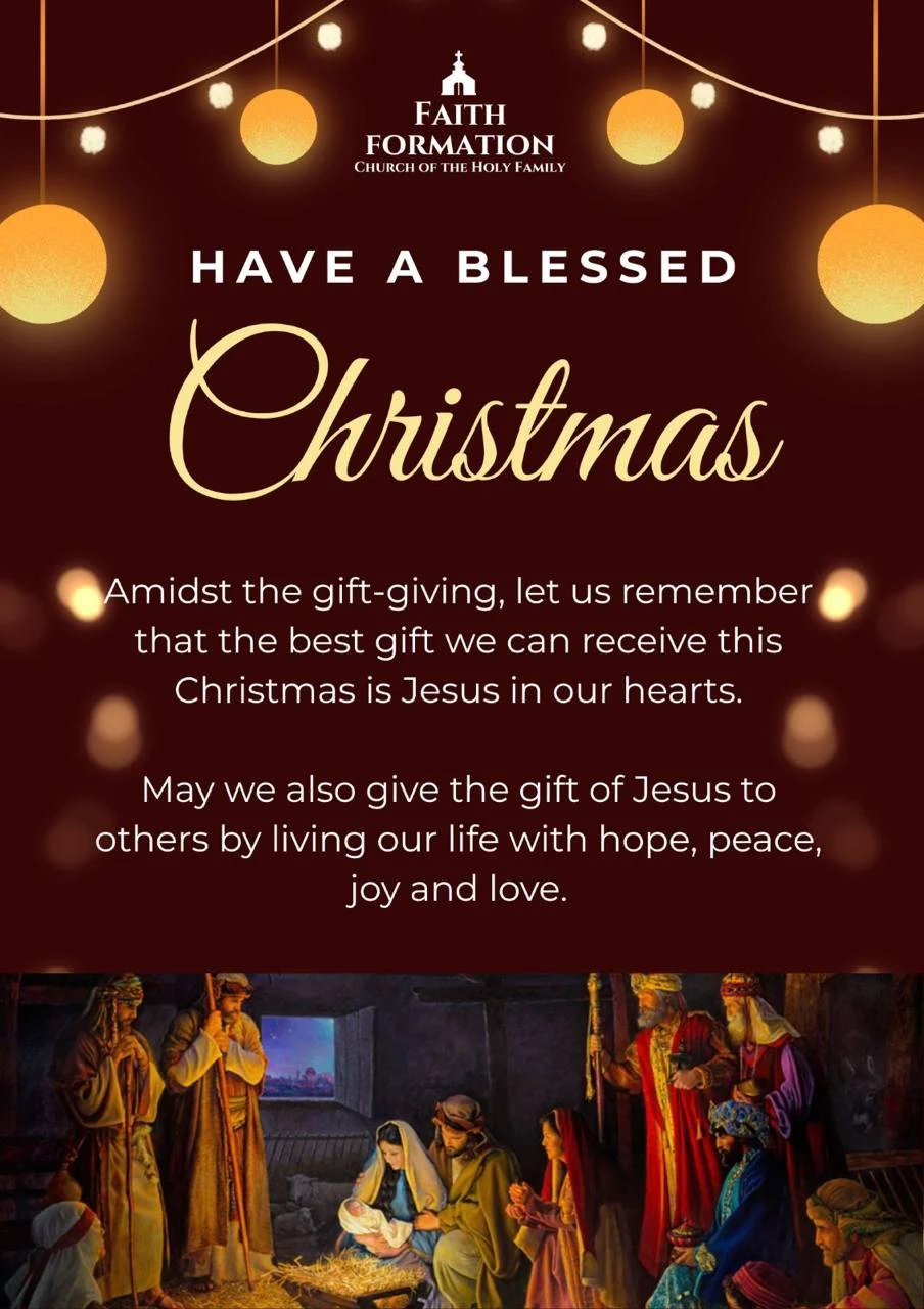 Christmas Greetings from the Faith Formation Team — Church of the Holy ...