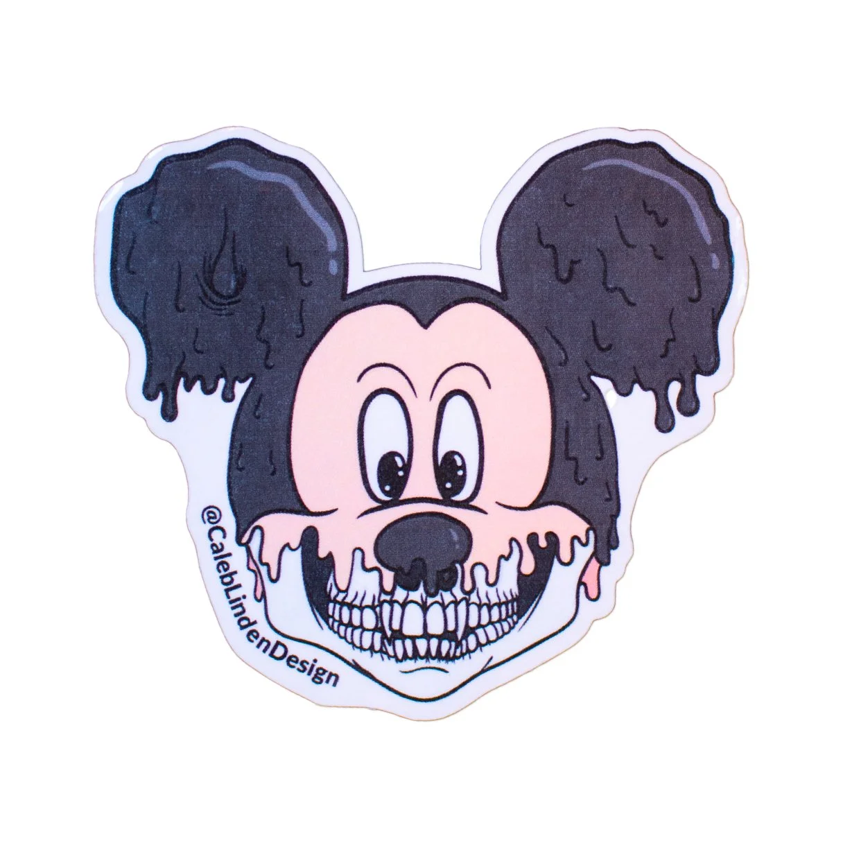 Mickey Half Skull Sticker — Linden Design