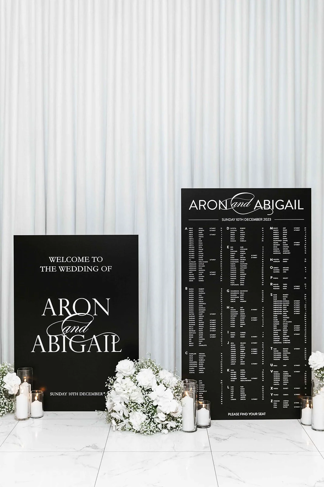 Entry Frames & Seating Charts — ABRA Events