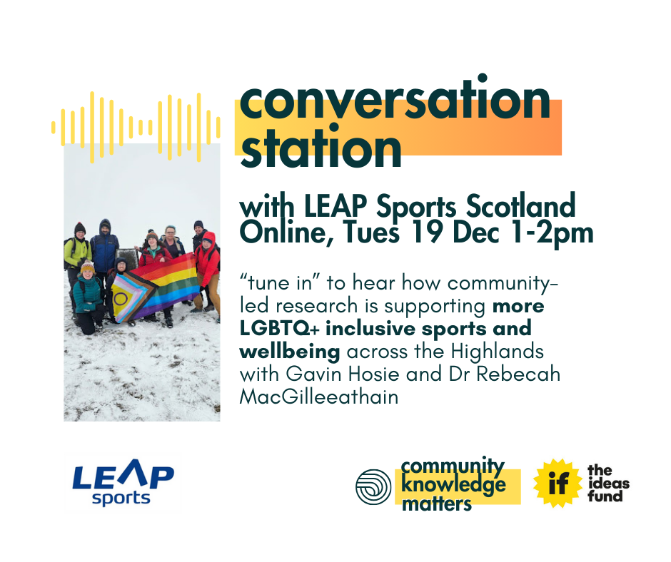 Conversation Station — Community Knowledge Matters