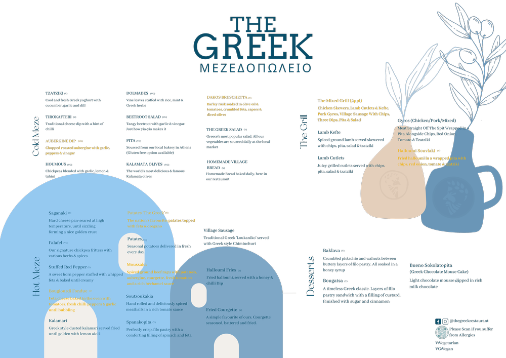 OUR MENU — The Greek Restaurant