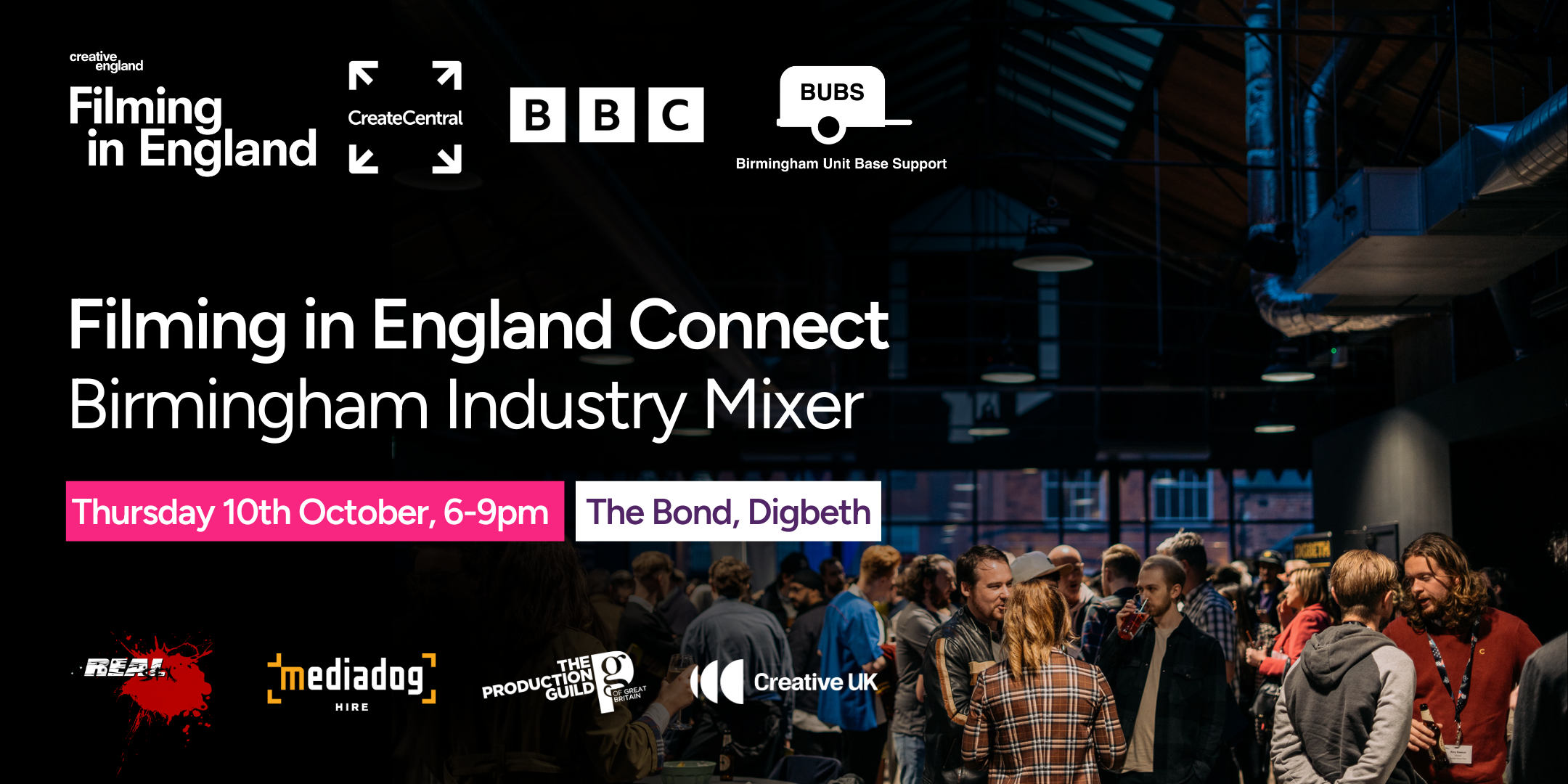 Filming in England Connect - Birmingham industry mixer — Create Central ...