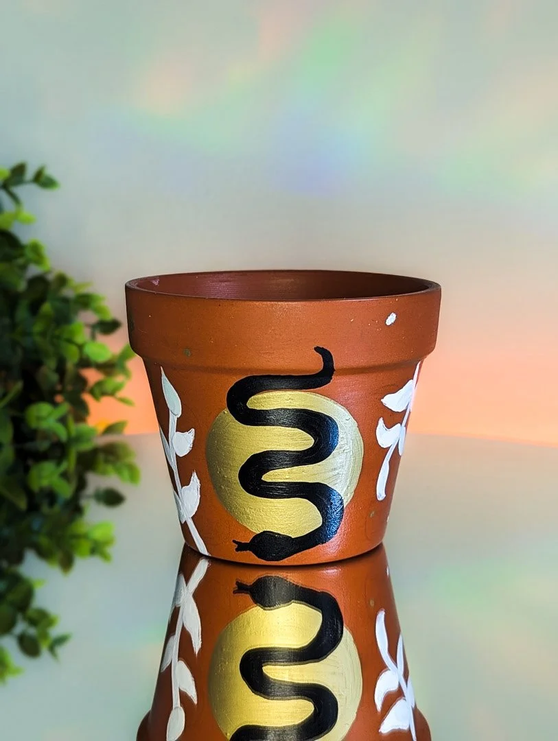 Plant Witch Flower Pot | Hand Painted | Shop AshleyCG