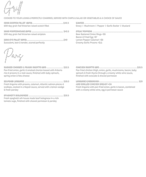Menu — Tempy Hotel