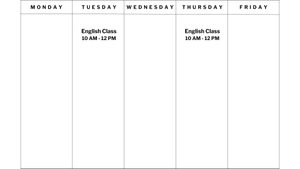 Class Schedule — Literacy Volunteers of Greater Hartford