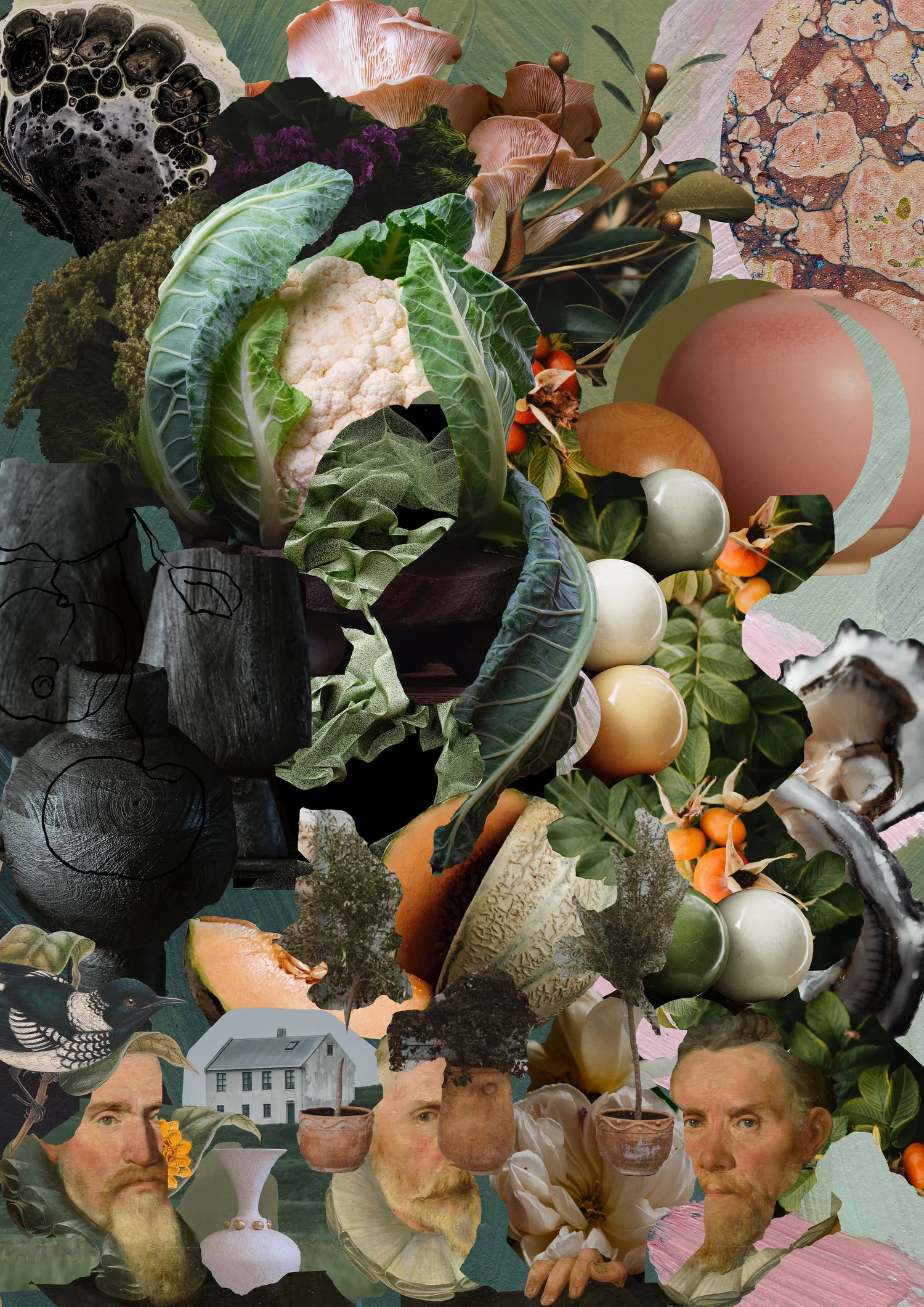 Luxury Collage Wrapping Paper — Manuela Menzi Studio