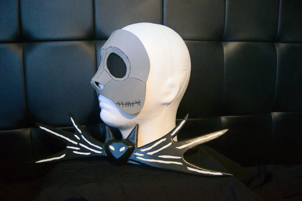 Free Jack Skellington Foam Mask Pattern - The Nightmare Before Christmas