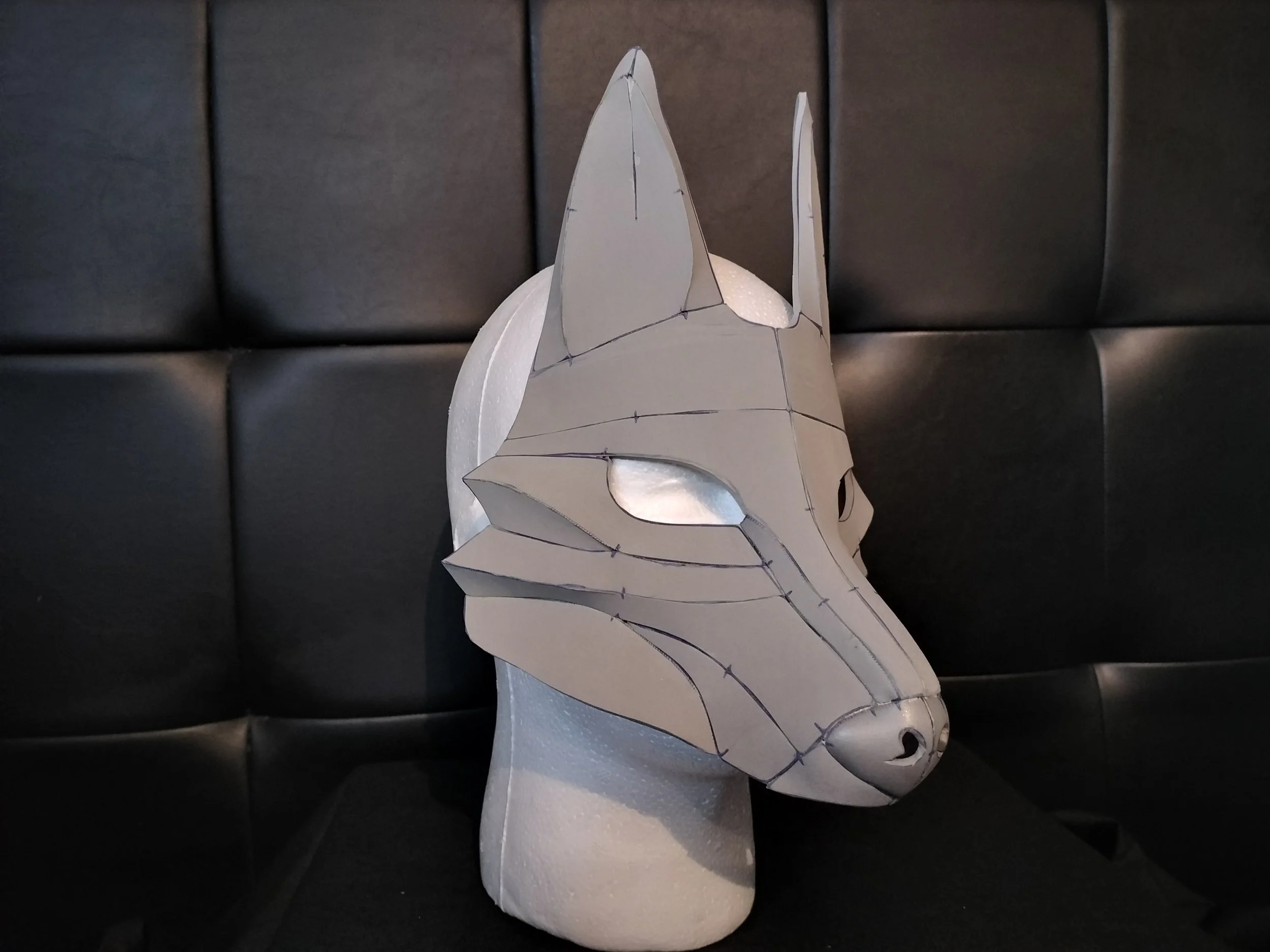 Anubis and Dog Masquerade Foam Pattern