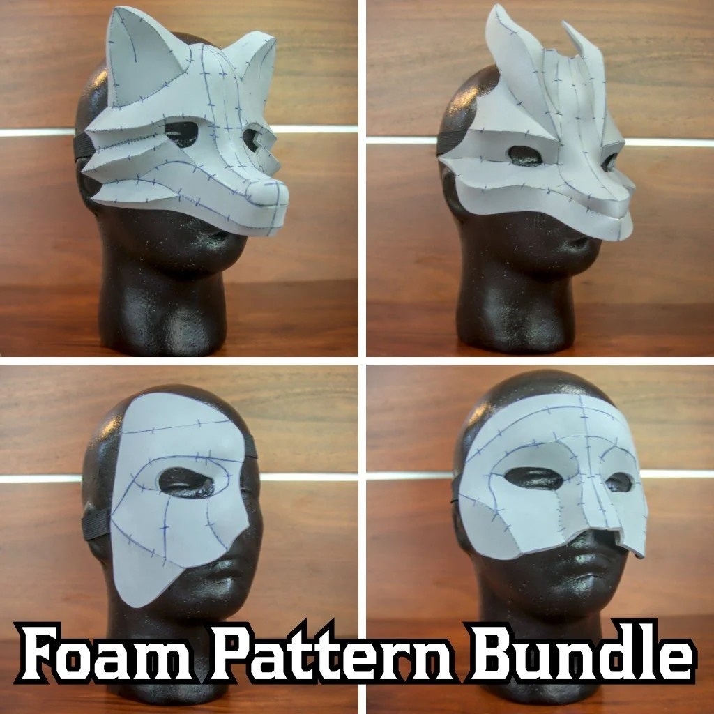 Hero and Villain Mask Foam Pattern