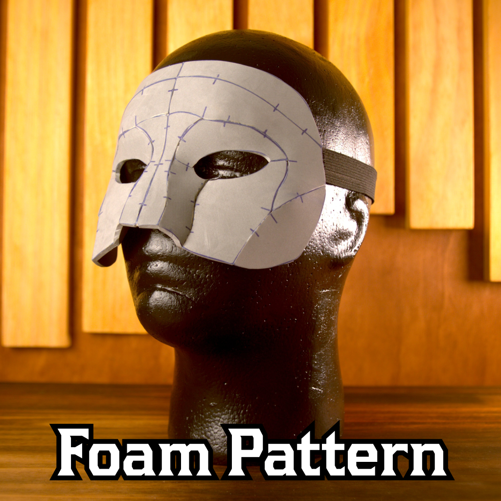Full Face Masquerade Mask Foam Pattern