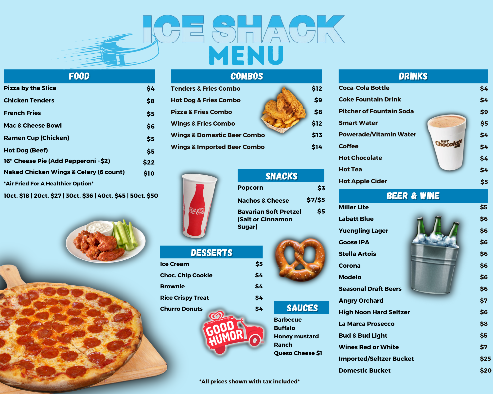 Ice Shack Menu — Boca Ice