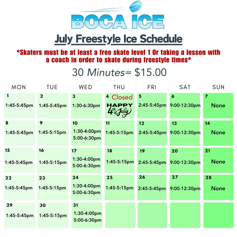 Freestyle Skating — Boca Ice