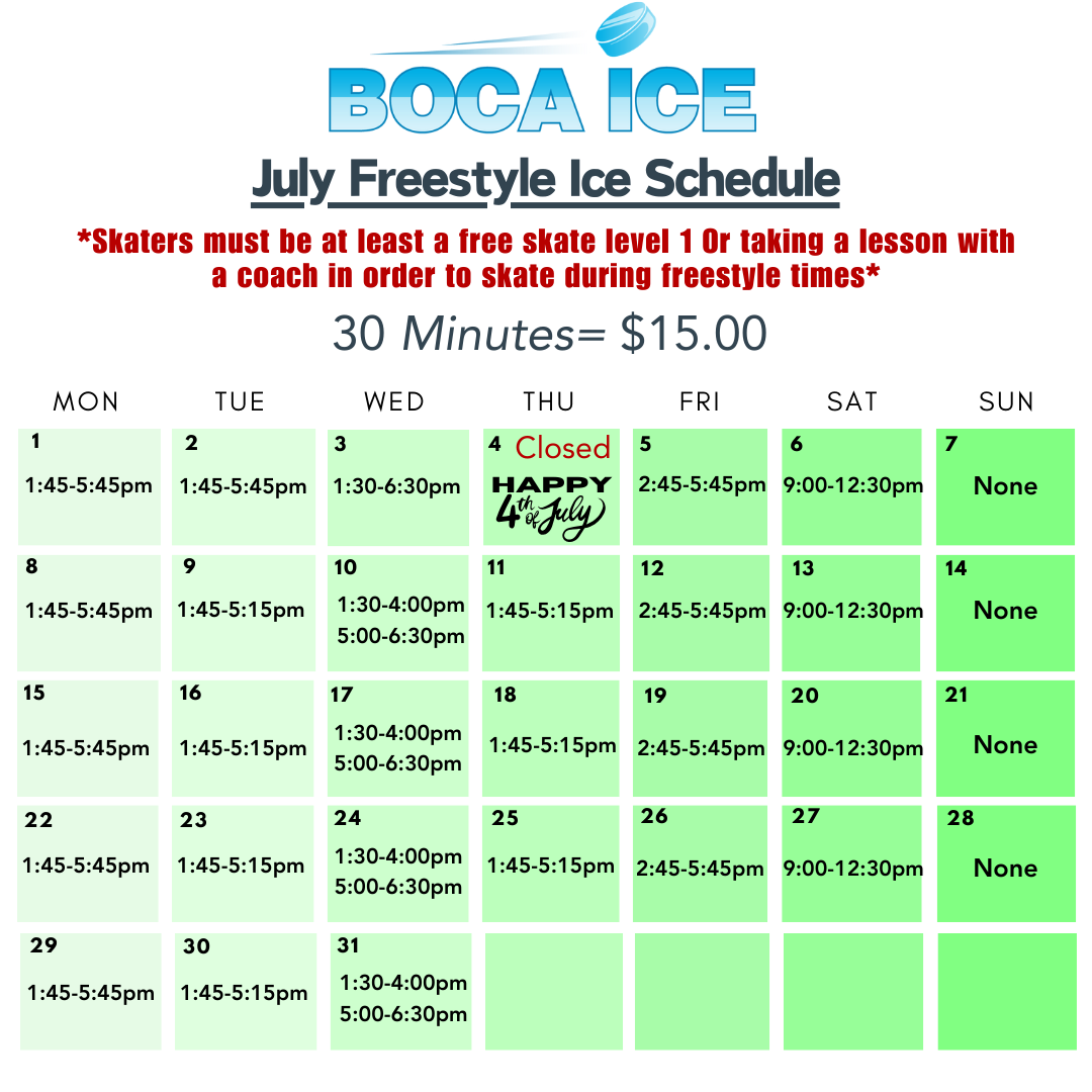 Freestyle Skating — Boca Ice