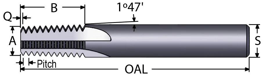 NPT Straight Flute Thread Mills | Tapered Pipe Threads — Scientific ...