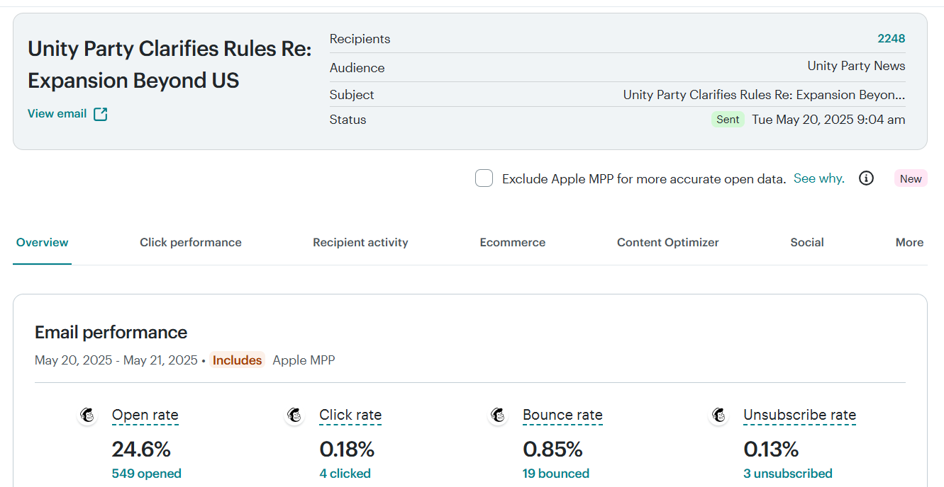 Unity Party of America - Not Right. Not Left. Forward the Future.