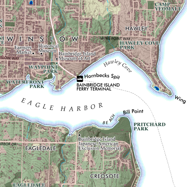 San Juan Islands Washington Map (19 x 13 inch version) — Mitchell Geography