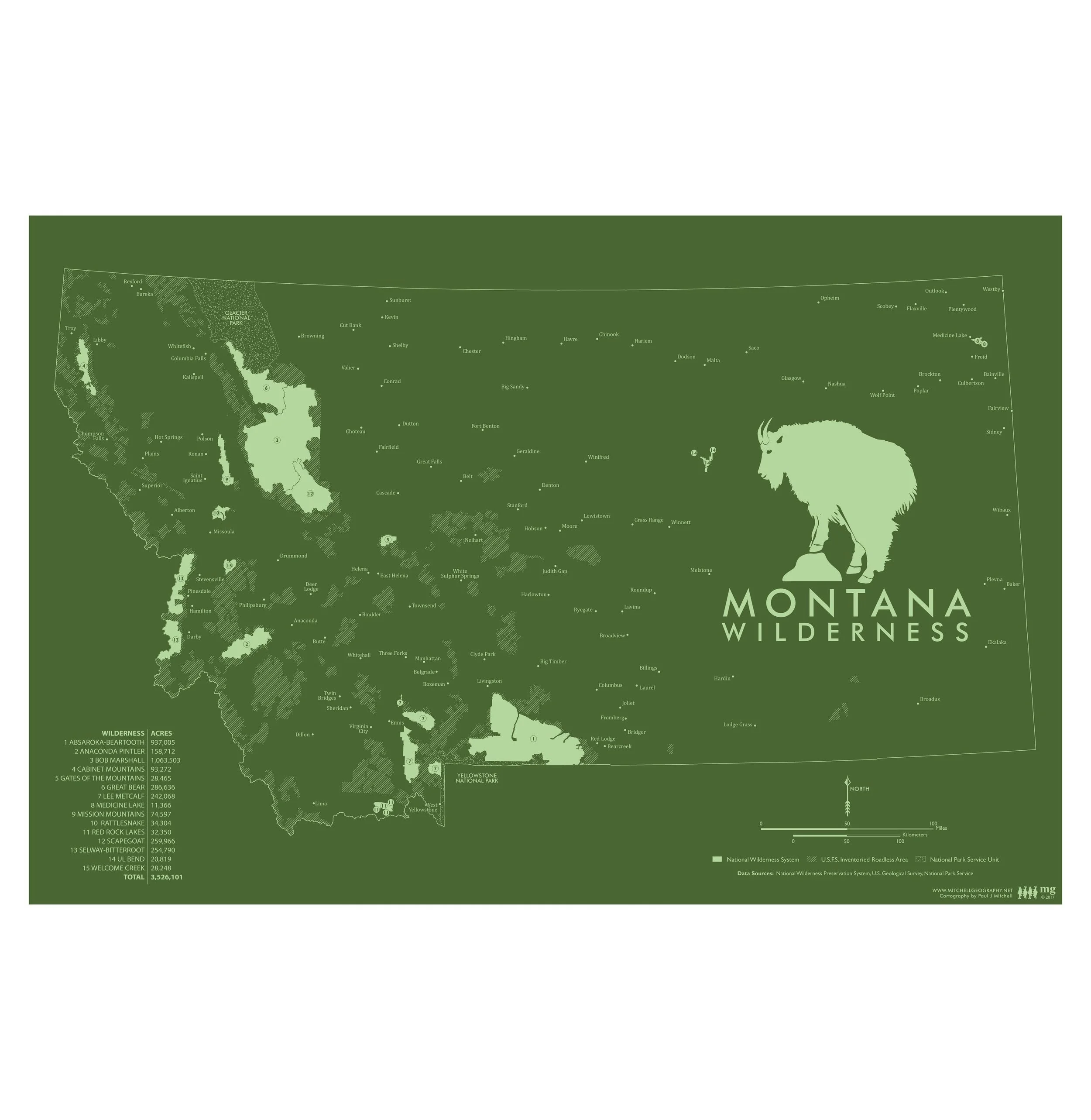 Whitefish Lake Montana Map — Mitchell Geography